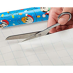American Greetings Disney Christmas Wrapping Paper with Cut Lines Bundle, Mickey Mouse (3 Rolls, 105 sq. ft.)