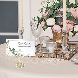 Prasacco 30 Pcs Table Number Holders, 2 Inch Place Card Holders Wire Picture Holders for Tables Small Table Card Holders Card Stands Name Menu Clips for Wedding Birthday Party Graduation Reception
