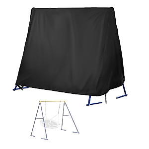 Kasla Outdoor Swing Cover, A Frame Patio Swing Cover,Swing Cover for Outdoor Furniture Porch Cover Glider Hammock Cover Waterproof 84" L×63" W×70" H