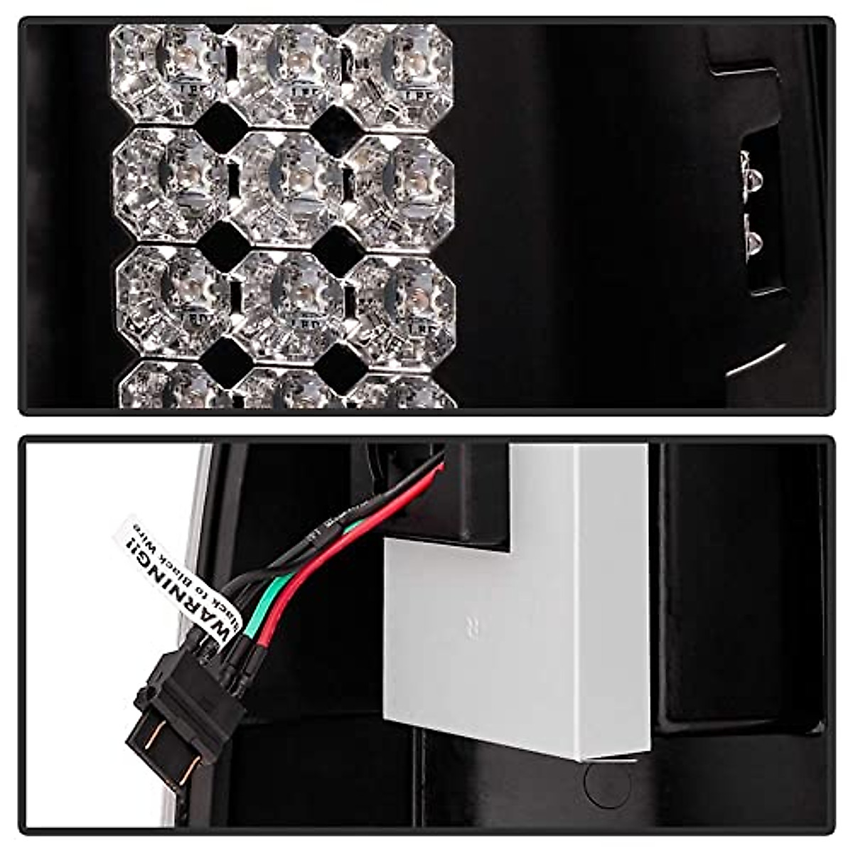 ACANII - For 2008-2016 Ford F250 F350 F450 SuperDuty Black LED Tail Lights Brake Lamps Replacement Driver & Passenger