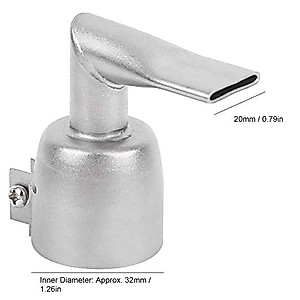 2pcs 20 mm 90 Degree Angled Wide Slot Weld Nozzle for Plastic Welding Nozzle Hot Air Heat Gun