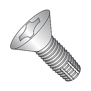 Small Parts 0208FPF188 18-8 Stainless Steel Thread Cutting Screw, Plain Finish, 82 Degree Flat Head, Phillips Drive, Type F, #2-56 Thread Size, 1/2" Length (Pack of 100)
