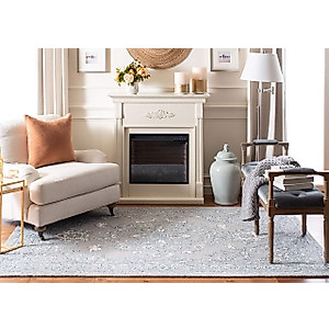 SAFAVIEH Micro-Loop Collection 10' x 14' Light GreyIvory MLP504F Handmade Shabby Chic Premium Wool Living Room Dining Bedroom Area Rug