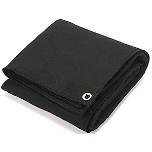 OASD 3x3FT 16 oz High Tempe Welding Felt 450GSM Carbon Fiber Welding Protective Blanket with the Pre-oxidation and Carbonization Treatment 3mm Thickness, Torch Shield Plumbing Heat and Grommets