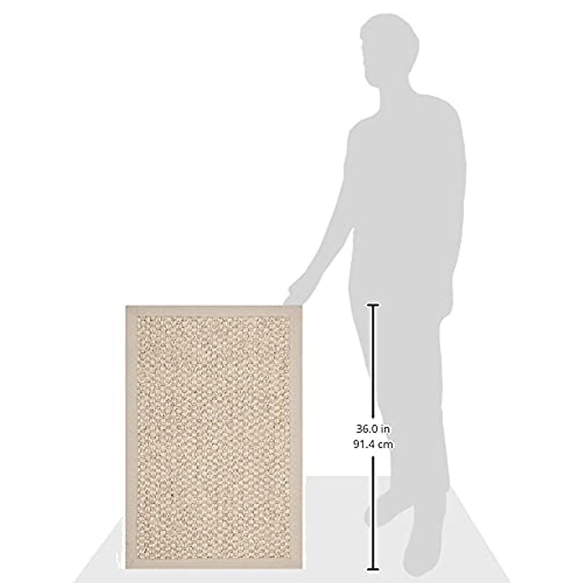 SAFAVIEH Natural Fiber Collection 2' x 3' Marble NF525C Premium Sisal Accent Rug