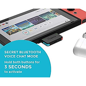 GENKI Audio Bluetooth 5.0 Adapter for Nintendo Switch/Switch Lite/PS4/PS5/PSVR2 - Compatible with All BT Headphones & Airpods, Low Latency with aptX Technology (Neon)