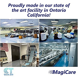 MagiCare Made in USA Masks - Blue Disposable Face Masks - Medical Grade (ASTM Level 1) - Premium 3 Ply Face Masks Disposable Made In USA - Comfortable, Soft, Breathable Face Mask for Adults - Face Mask American Made, 50ct Box