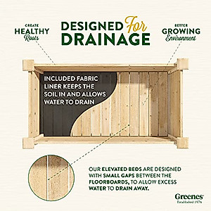 Greenes Fence RCEV2448 Fence Elevated Garden Bed, 48" L x 24" W x 31", Cedar