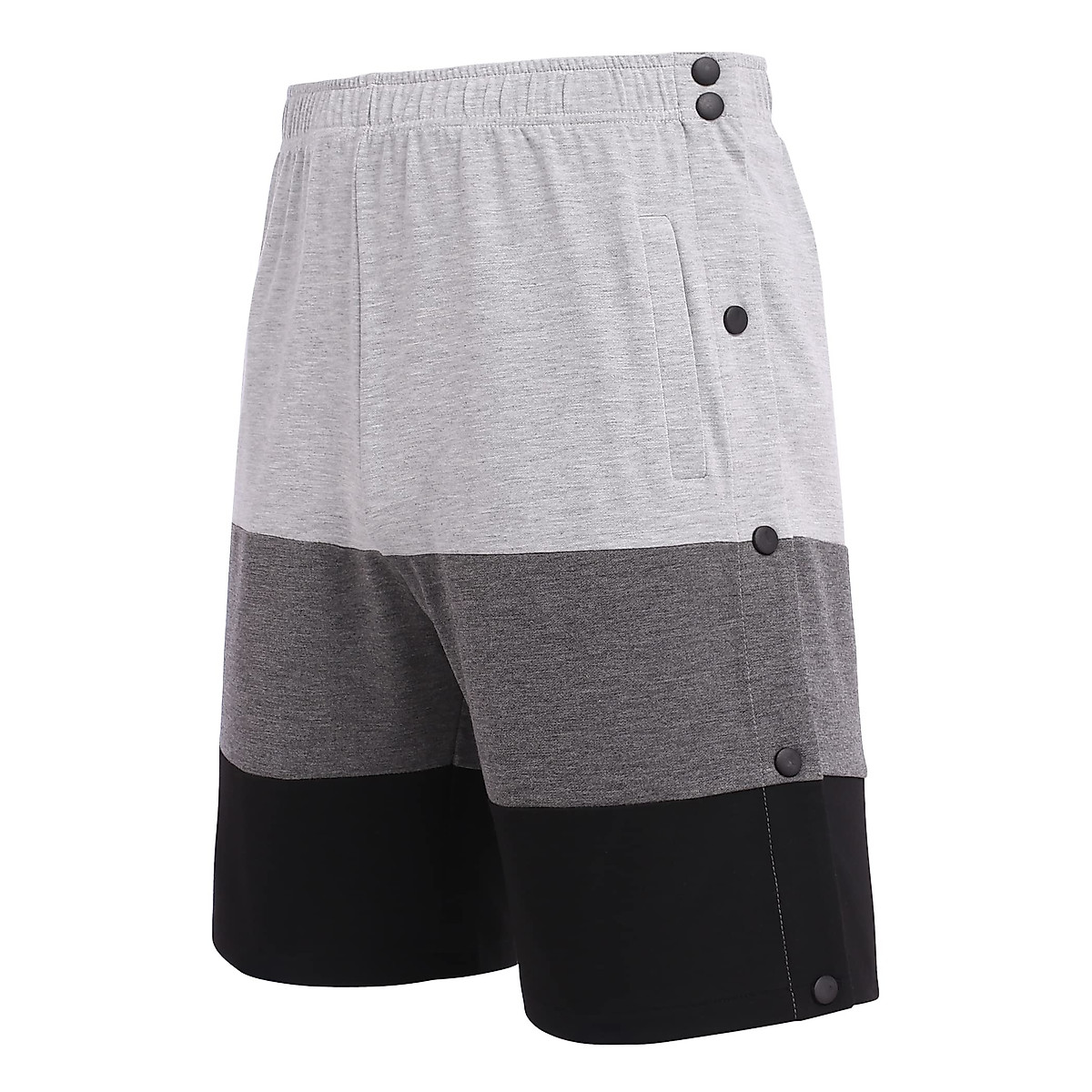 Deyeek Post Surgery Shorts for Men Hip Knee Broken Leg Recovery Shorts Tearaway Shorts Side Snap Breakaway Pants for Men