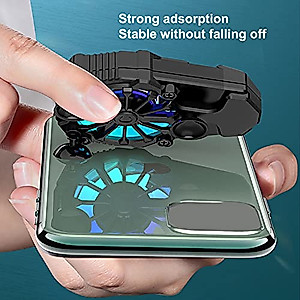 OCUhome Phone Cooler, P15 Semi-Conductor Mobile Phone Radiator Portable Universal USB Phone Gamepad Holder Game Cooling Fan for Gaming Phone Black