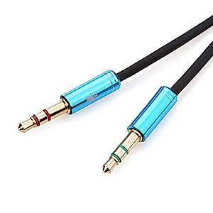NANYI Headset Splitter Cable for PC 3.5mm Jack Headphones Adapter Convertors for PC 3.5mm Female with Headphone/Microphone Transform to 2 Dual 3.5mm Male for Computer Y Splitter Audio, (Bule)