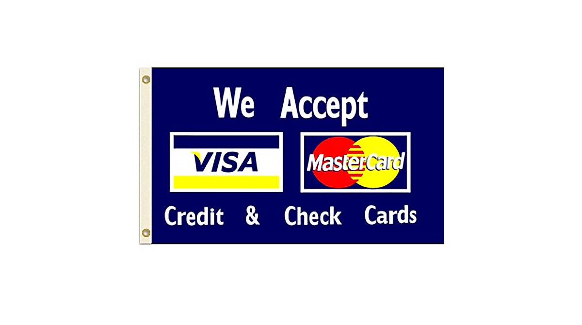Visa/MasterCard 3x5 Polyester Flag - Vibrant Dye-Sublimated Design