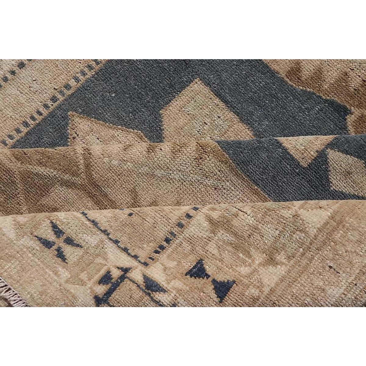 8x10 Beige Oushak Knotted Carpet Hand Made Rug