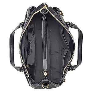 Calvin Klein Reyna Novelty Satchel, Black/Gold, One Size