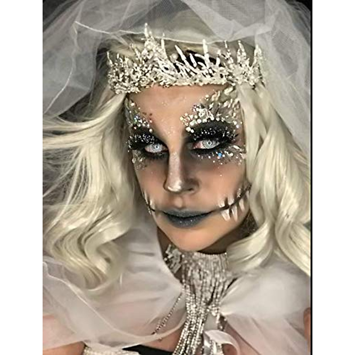 Icicles Crown Princess Tiaras,Crystal Bride Wedding Hair Head Band Ballerinas Nutcracker show for Cosplay