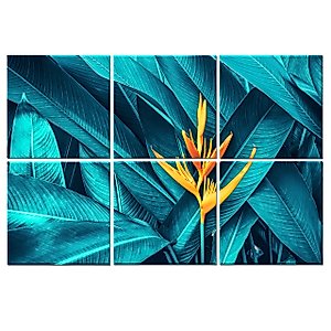 Ruonin.X 72"x48" inch Decorative Art Acoustic wall panels,Better Acoustic Treatment than foam, High-quality Sound Absorbing and Soundproof wall panels suitable for studios—Strelitzia Reginae Aiton