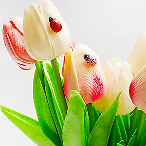 200 Pcs Mini Wooden Ladybugs Stickers with 3 Sizes for Fairy Garden Home Decor