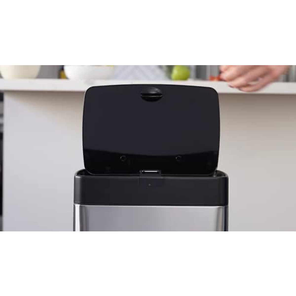 SIMPLI-MAGIC Sensor Trash Can Automatic Touchless Kitchen Garbage Bin, Stainless Steel, 13 Gallon