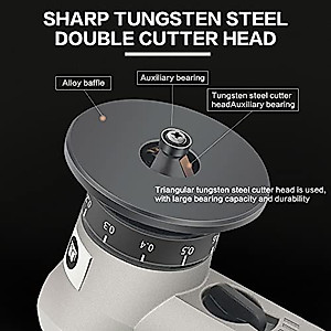 FOLCONROAD Pneumatic Mini Chamfering Machine, 45 Degree Beveling Metal Trimming Deburring Tool, Air-Powered Hand Held (Chamfering Machine+Inserts)