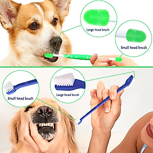 10 Pack Toothbrush for Dogs Dog Tooth Brushing Kit, Three Sided Dog Tooth Brush Double Headed Dog Toothbrush Puppy Tooth Brushing Kit Silicone Dog Finger Toothbrush Cat Toothbrush for Pet Dental Care