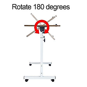 Bed Side Table for Eating and Laptops,Wooden Computer Desk with Wheels Adjustable Height Lifted and Foldable 80cm50cm for Household (Yellow)