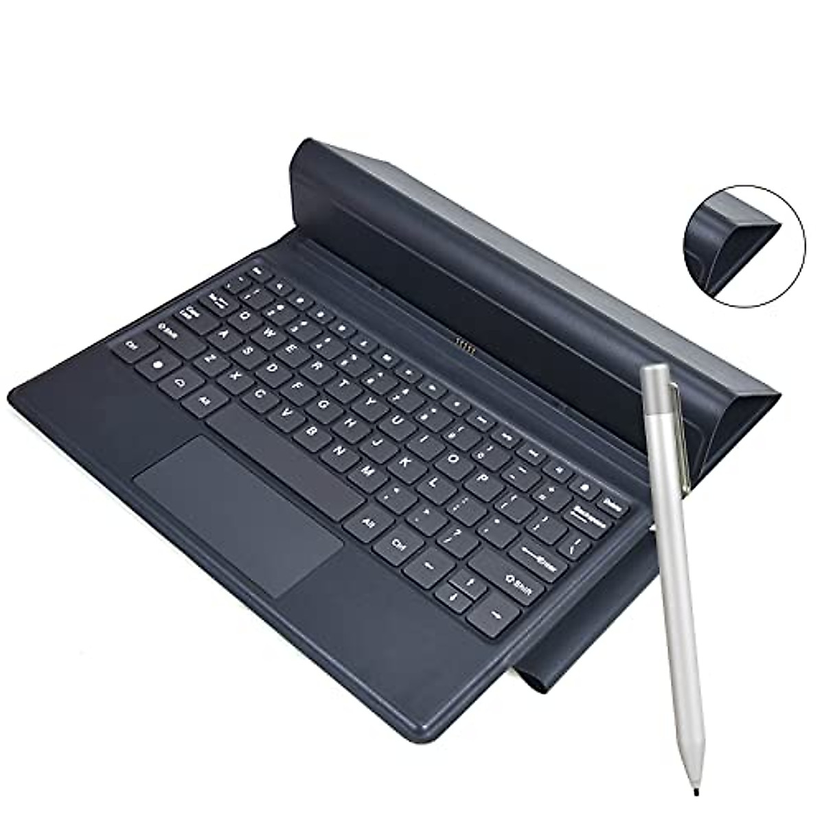 YQSAVIOR 2 in 1 Tablet 10 inch, 64GB ROM 512GB Expandable Tablet with LCD Writing Pen Included Android Tablet 5+13MP Camera, 2.4G&5G WiFi, Bluetooth 5.0 Computer Tab PC, Computer Tablet Gray