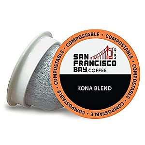 San Francisco Bay Compostable Coffee Pods - Kona Blend (36 Ct) K Cup Compatible including Keurig 2.0, Medium Roast