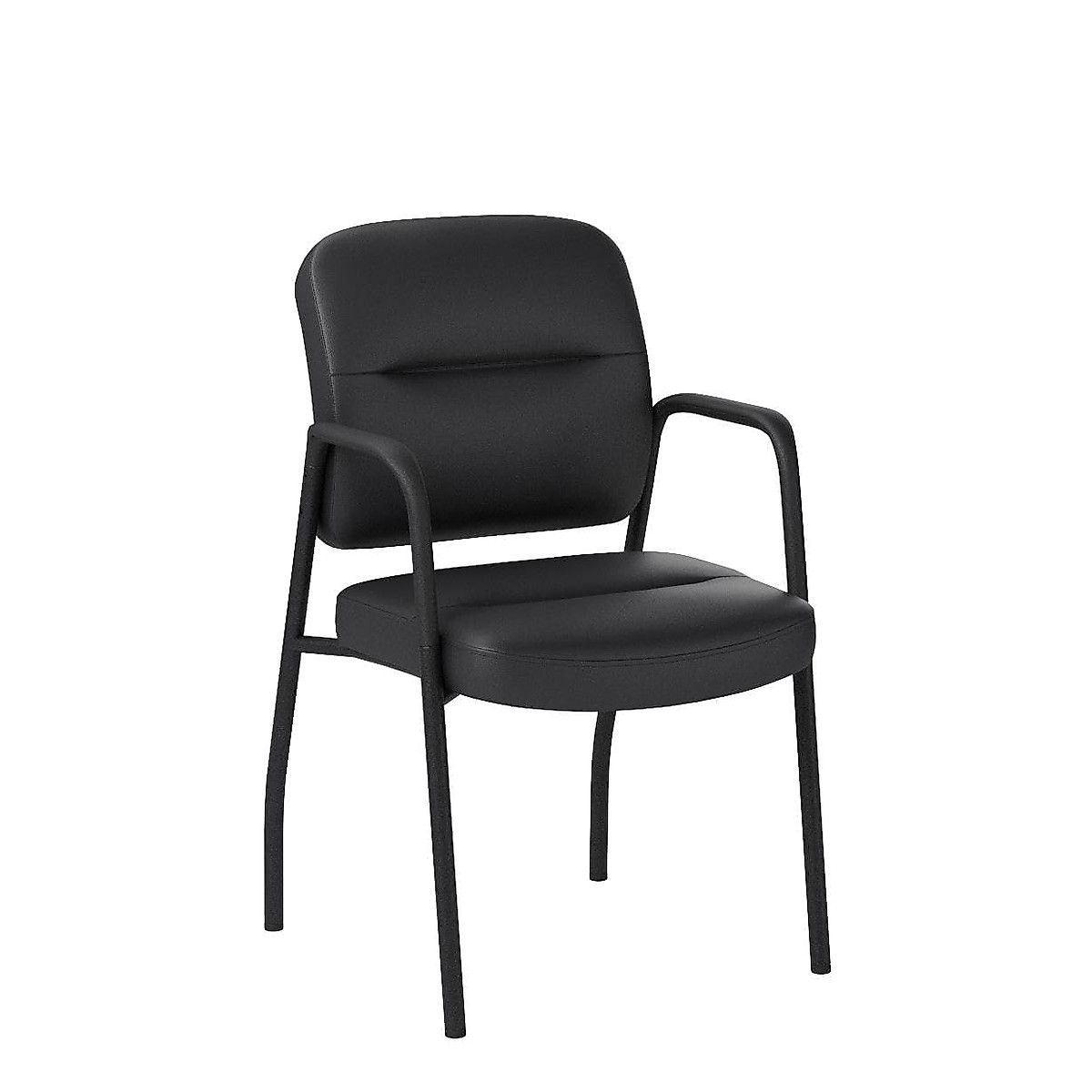 Devoko Office Reception Chairs Executive Leather Guest Chairs with Armrest Ergonomic Upholstered Lumbar Support Side Chairs