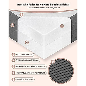 Forias Folding Mattress, Tri-fold Memory Foam Mattress, 4 Inch Foldable Mattress Topper with Washable Cover, Portable Mattress for Floor Guest Bed Camping Full Size 75" L x 54" W x 4" Th