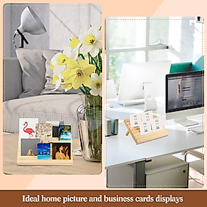 Blulu 31 Pack Wooden Earring Display Stand 7 Slots jewelry Display Holder with Earring Card for Selling Vendors Retail Show(Wood, White)