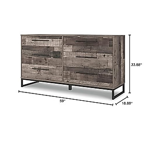 Signature Design by Ashley Neilsville 6 Drawer Dresser, Dark Brown