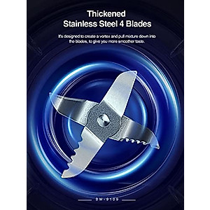 Yabano 60 oz Blue Food Blender with Removable Blade, High-Speed Performance, Crushes Ice and Frozen Fruits, Easy to Clean, Versatile Juicing Capabilities, Stylish and Durable