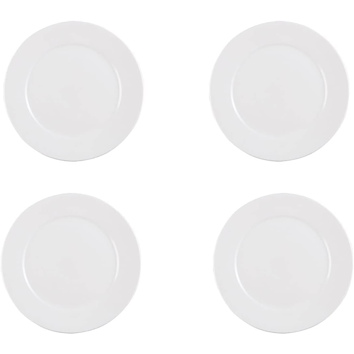 Plates for dinner,Elegant White Dinner Plates Set of 4, Salad Plates, Premium Porcelain Serving Plates for Party, Large Pasta Plates, Microwave Dishwasher Oven Safe Catering Plates,8Inch ( Size : 8Inc