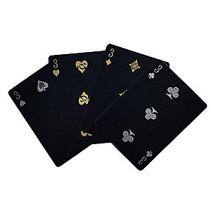 Gent Supply Plastic Waterproof Mythical Creatures II (All New Creatures) - Black Silver & Gold Edition Playing Cards