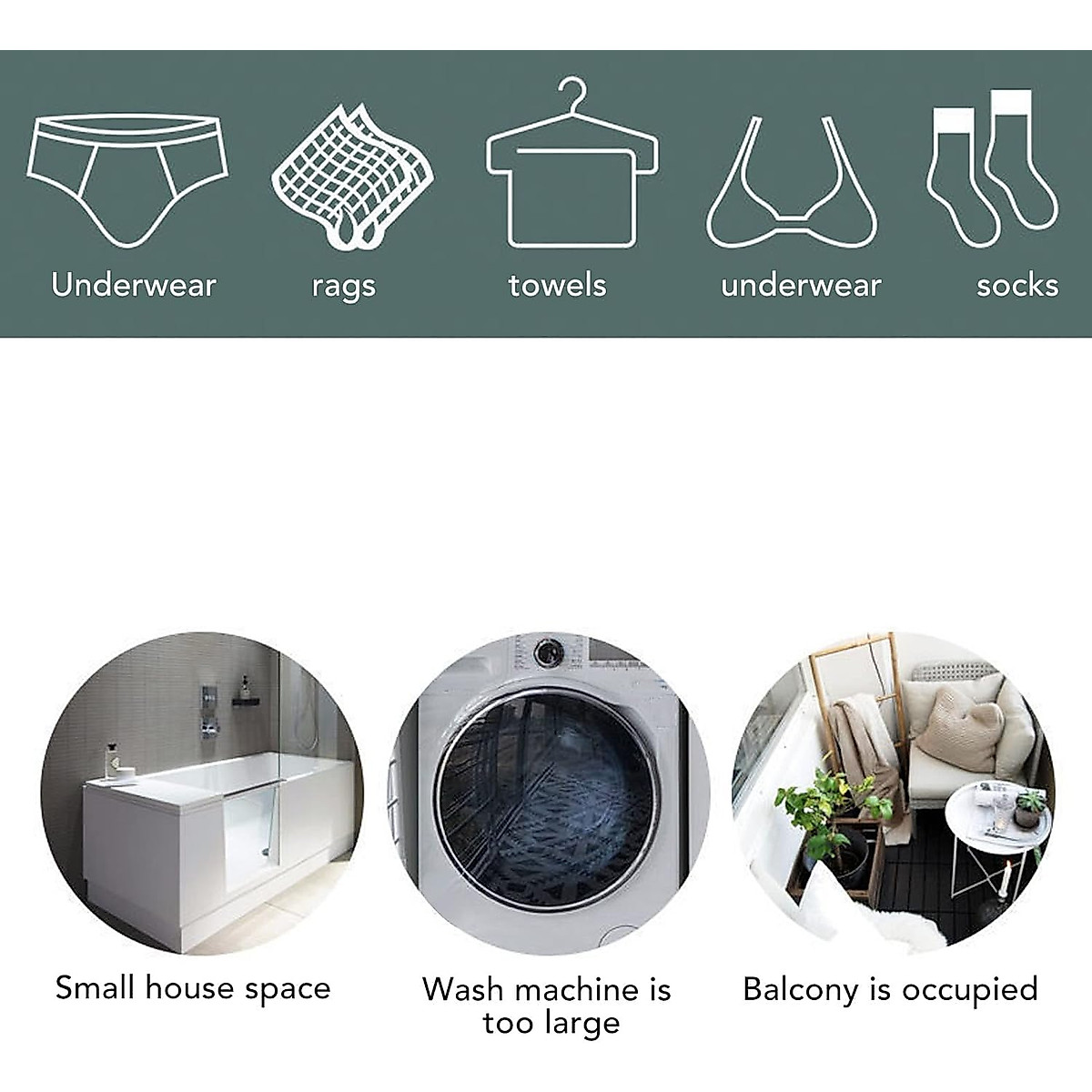 30W Portable Washing Machine for Traveling,Automatic Cycle Mini Washing Machine Foldable Design USB Powered Portable Turbo Washer for Sink Tiny House Travel RV