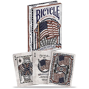 Bicycle American Flag Poker Size Standard Index Playing Cards - 1036202,10 years old and up