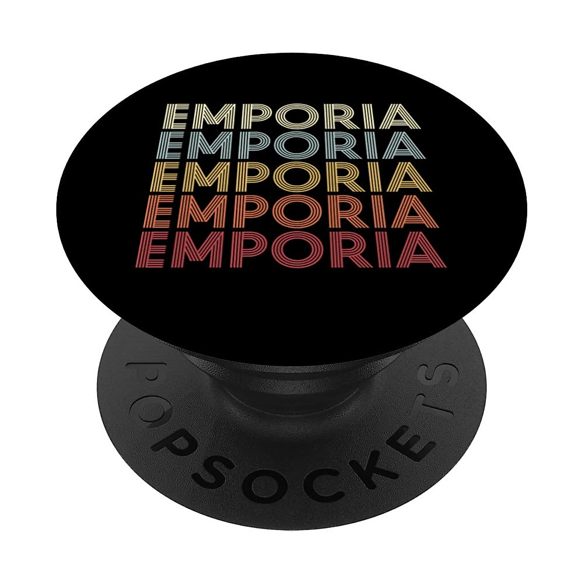 Emporia Kansas Emporia KS Retro Vintage Text PopSockets Swappable PopGrip