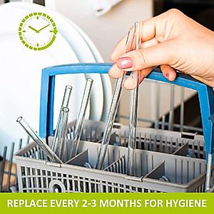 Bubbola Reusable Straws Compatible for Stanley Cup Straw 40 oz Replacement, Adventure Travel Tumbler Straws with Cleaning Brush, 12 inch Extra Long Tritan Plastic Straws for 40 oz