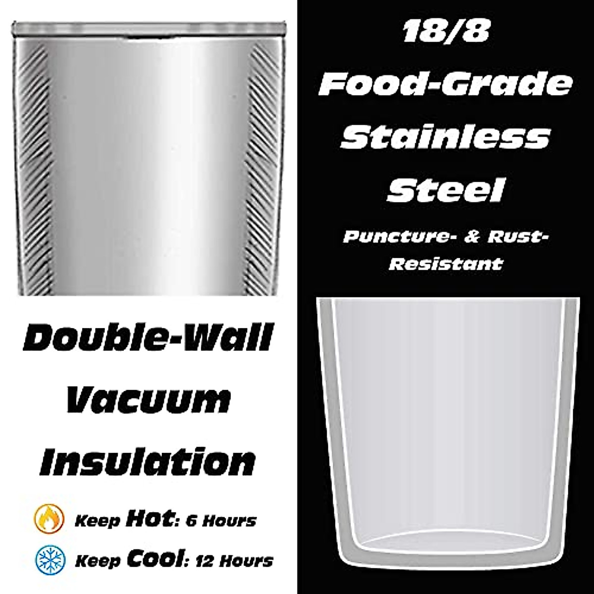 DUOLE 2pcs, Reusable Travel Mug for Kids (Boys/Girls) Adults (Men/Women) Silver Mini Thermal Cup for Boys Girls Men Women with Spill-Free Lid Coffee Cup for Hot & Cold Drinks 8oz/230ml