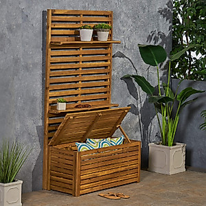 Christopher Knight Home Priscilla Outdoor Wooden Hall Tree, Teak Finish