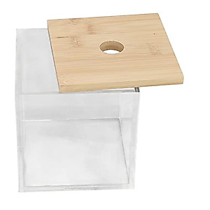 KOSDFOGE Coffee Bar Organizer, with Lid Coffee Capsule Holder, Clear Acrylic Dispenser,Tea Bag Organizer Sugar Storage Holder Coffee Bar Accessories