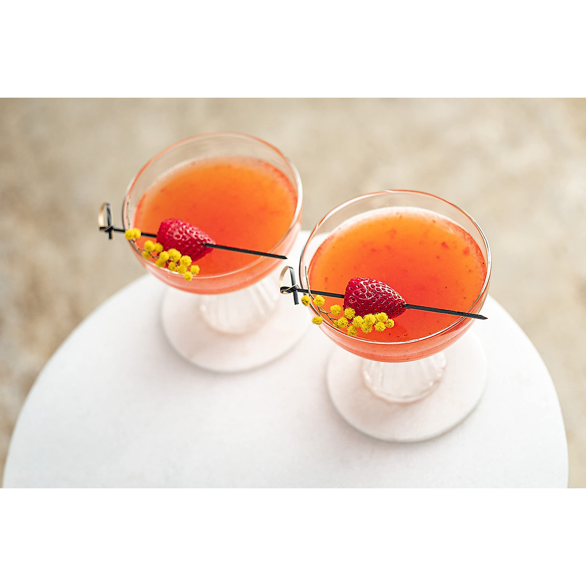 Paris Coupe Cocktail and Champagne Glasses for Daiquiri, Sidecar, Gimlet and Classic Bar Drinks | Modern Glassware Collection | Set of 4 | 8 oz Extra Light Contemporary Borosilicate Saucers