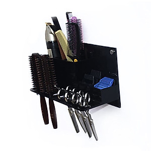 Kelendle Wall Mounted 3-Slot Hair Clipper Holder Scissors & Comb Holder Electric Shaver Storage Rack Hair Trimmer Holder Beard Trimmer Organizer for Home and Salon Decoration