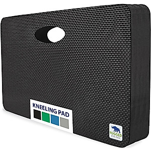 Rugged Rhino Soft Foam Kneeling Pad, Thick Knee Mat Resists Water, Durable Shock Absorbent Pads, Comfortable Strong Rebound, Gardening, Mechanic Tools, Bath Tub Essentials Onyx Black