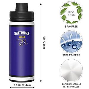 ANTKING Baltimore Tumbler Travel Mug Coffee Cup Custom Name Number Gifts for Men Women Youth