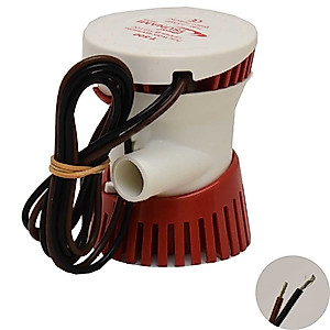 Attwood 4606-7 Tsunami T500 Bilge Pump, 500 GPH, 12-Volt, Barbed ¾-Inch Diameter Outlet, 29-Inch Wire