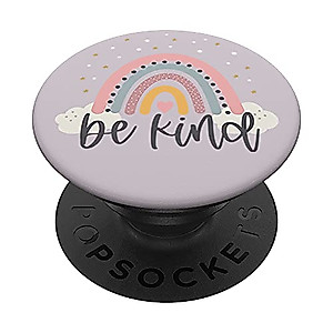 Be Kind - Cute Rainbow Positive Quotes Inspirational Saying PopSockets Swappable PopGrip
