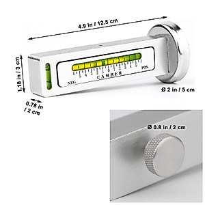 Toolwiz Universal Adjustable Magnetic Gauge Tool Camber Castor Strut Wheel Alignment Tools for Car Truck RV Tire Repair Caster Alignment Castor Wheel Gauge Camber Alignment Tools Camber Gauge