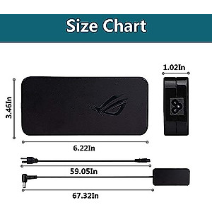 New Slim 19.5V 9.23A 180W Laptop Charger Fit for Asus ROG G750JM G751JM G750JS G75 G75VW G75VX GL502VT G750JW G750JM G750JX G751JL G751JM G752VL ADP-180MB F FA180PM111 G-Series Gaming Laptop