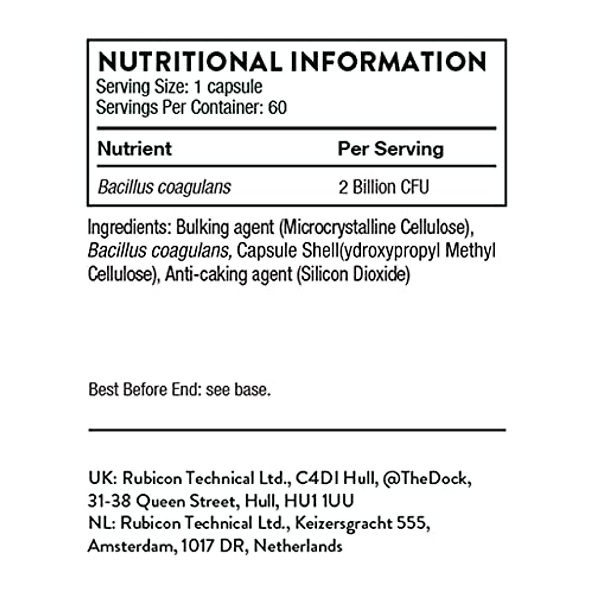Thorne Bacillus Coagulans Probiotic - Shelf Stable Probiotic Supplement to Promote GI Health - 60 Capsules